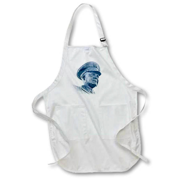 Apron - Eisenhower military statue portrait Graphics Military — 3dRose