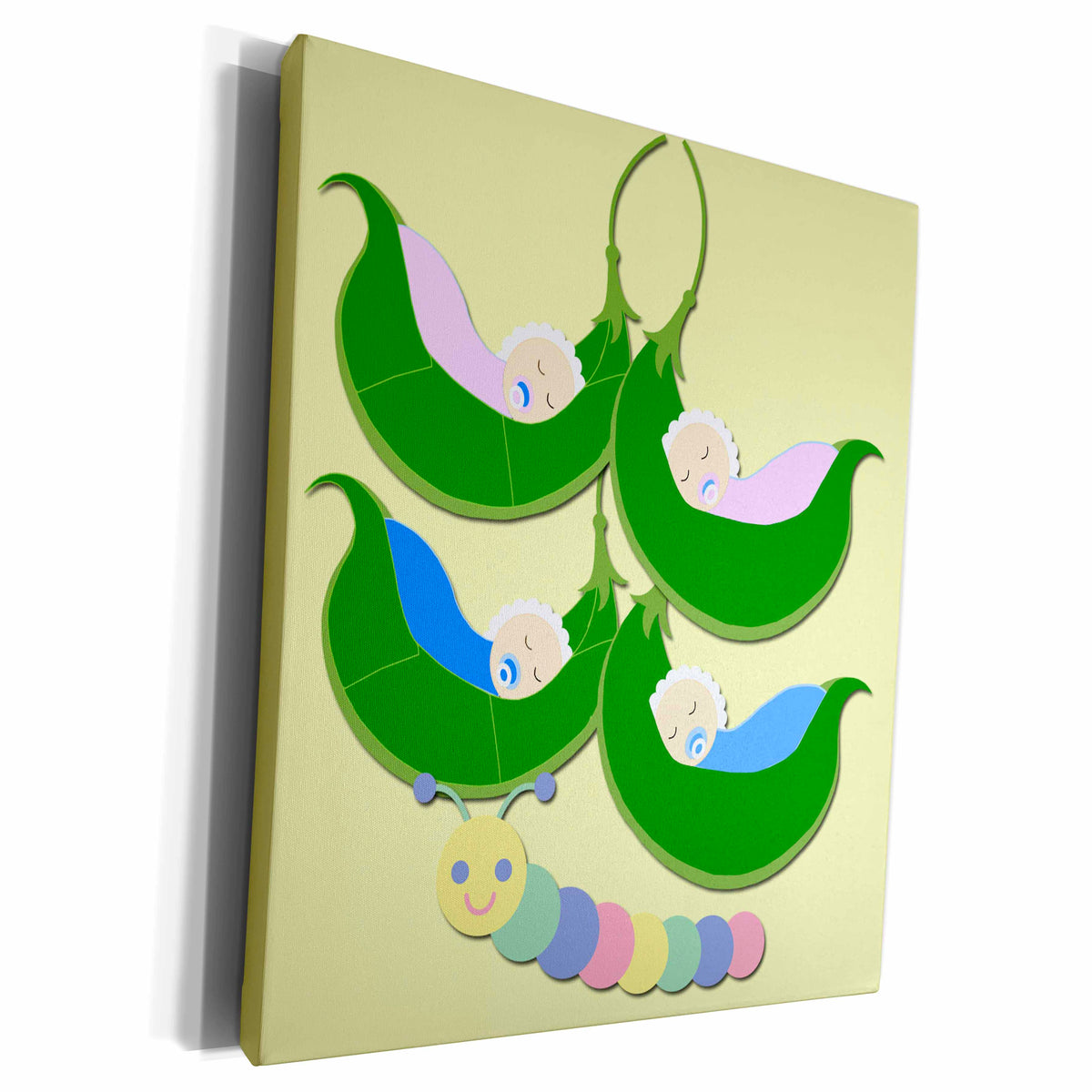 3dRose Quadruplets. Quads. Two boys and two girls. Yellow - Museum Gra