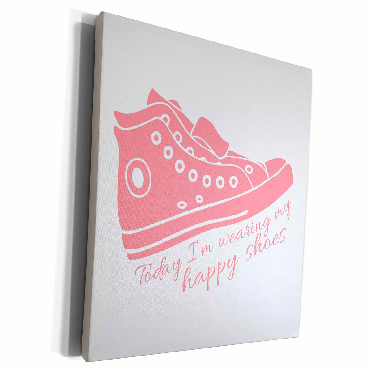Happy Shoes- Happy Shoe Day Design in Pink and White, Museum Grade ...