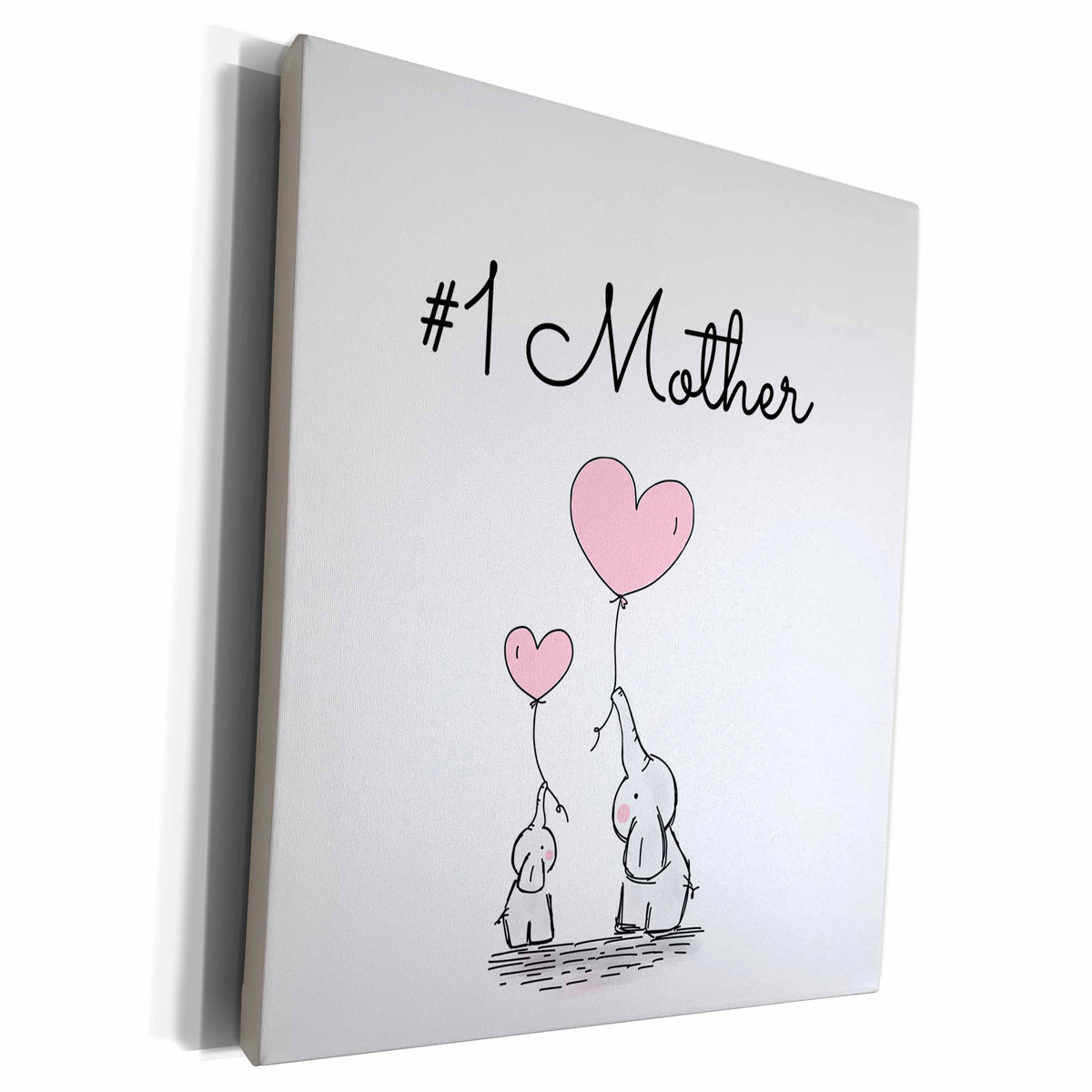 3dRose #1 Mother with a mom and baby elephant holding heart... - Museu