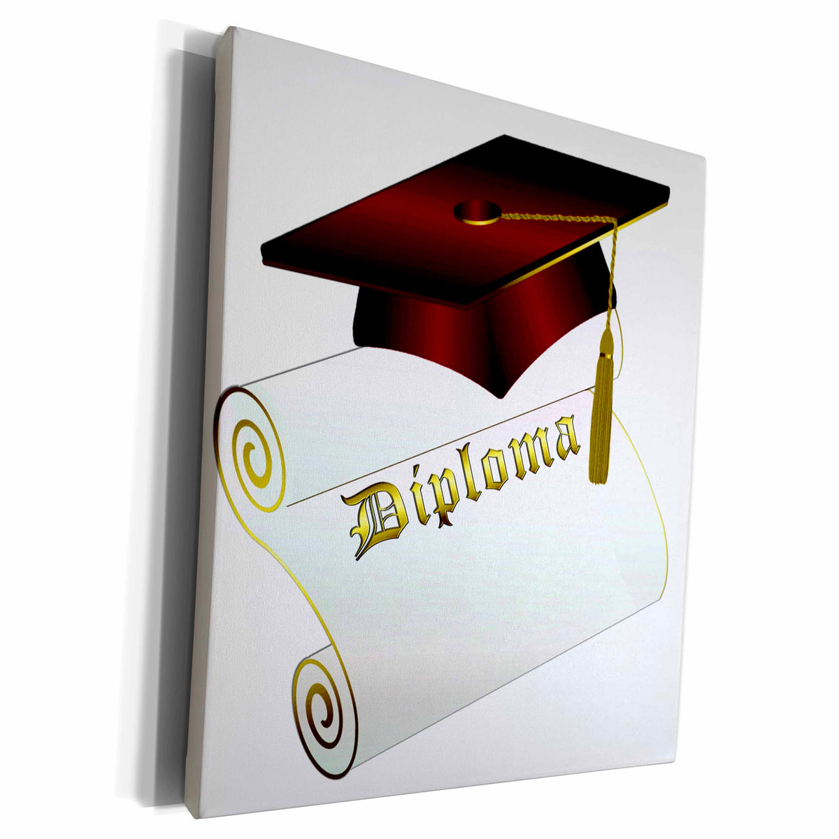 3dRose TNMGraphics Graduation - Cap and Diploma - Museum Grade Canvas