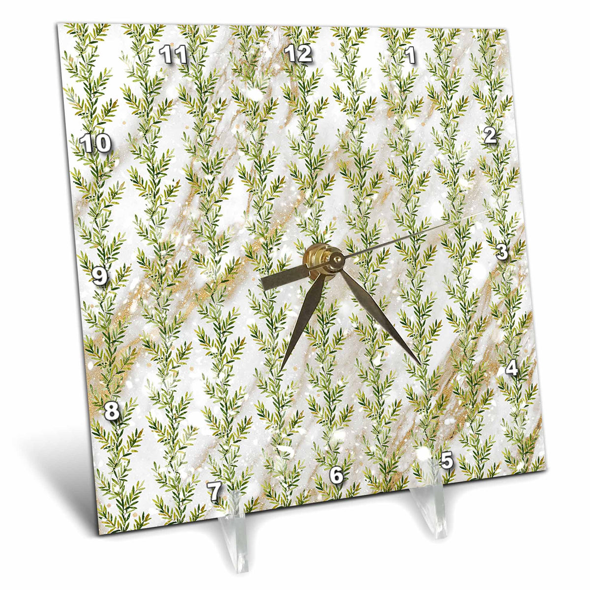 3dRose The Image of Marble Texture and a Vertical Pattern of Green Pla