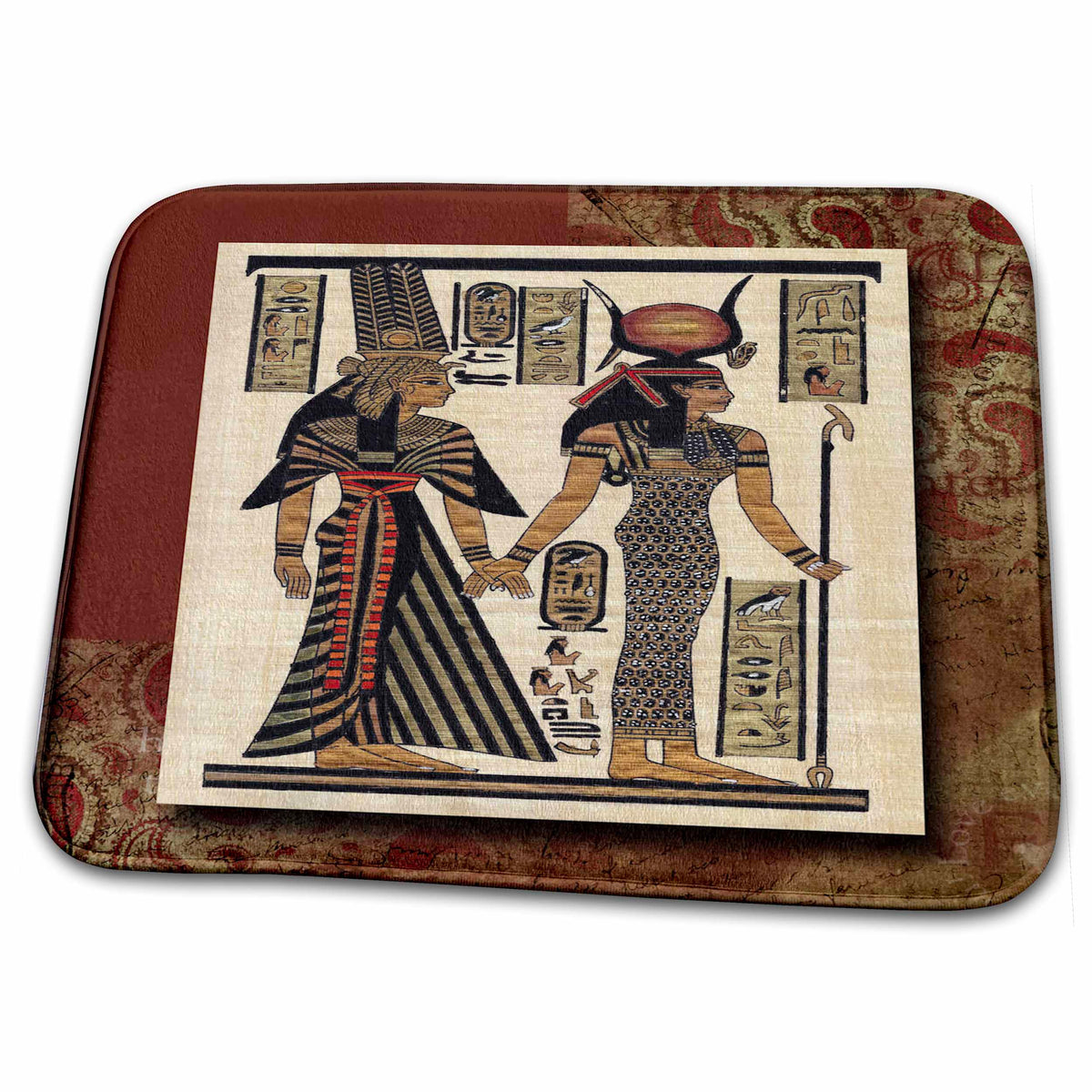 Dish Drying Mat - Ancient Egyptian Papyrus Designs General Themes — 3dRose