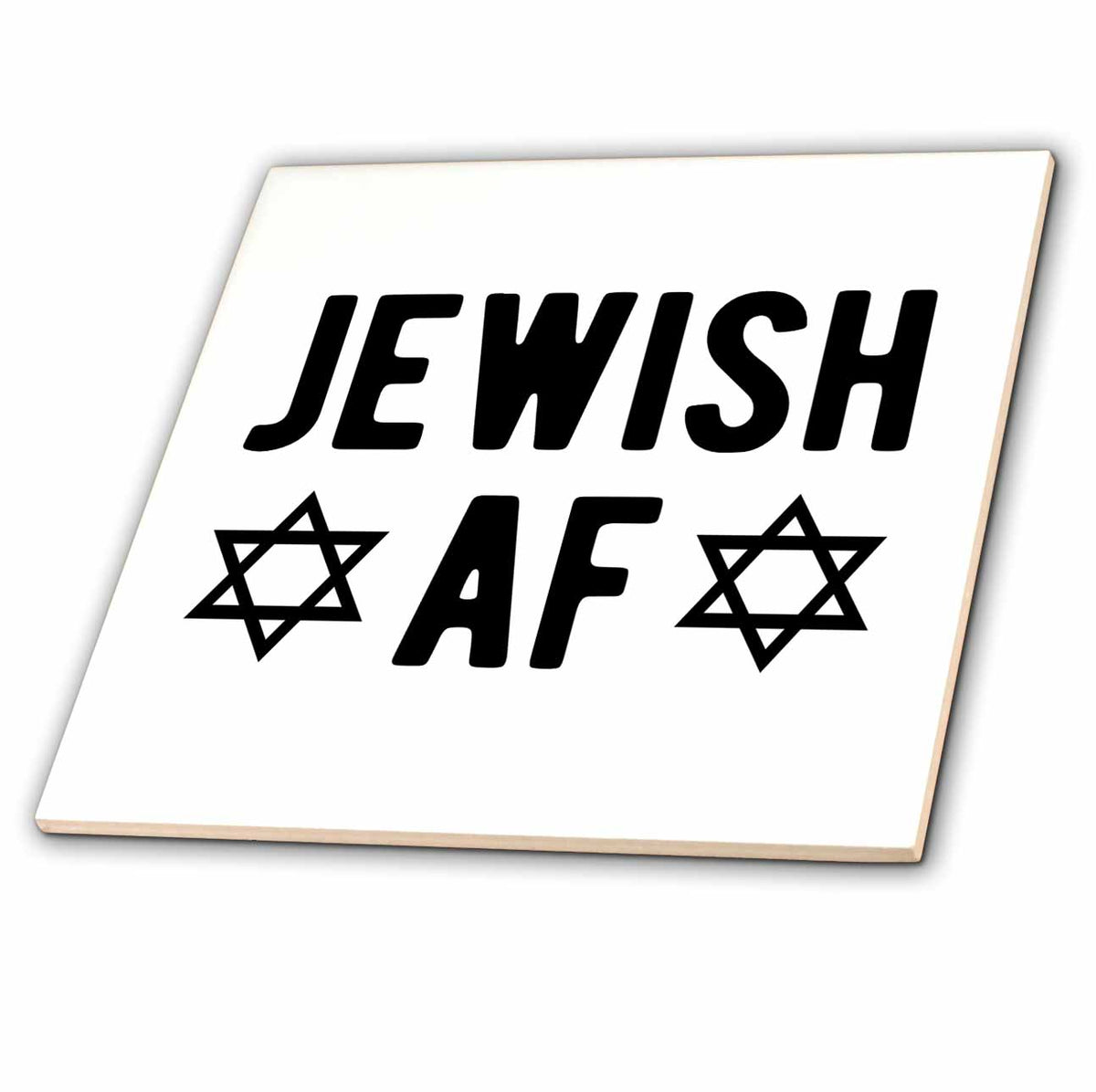 Jewish AF. Bold black lettering and Star of David clipart on white ...